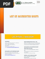 FPG List of Accredited Motor Shops (July 2023) - Version1 | PDF | Metro ...