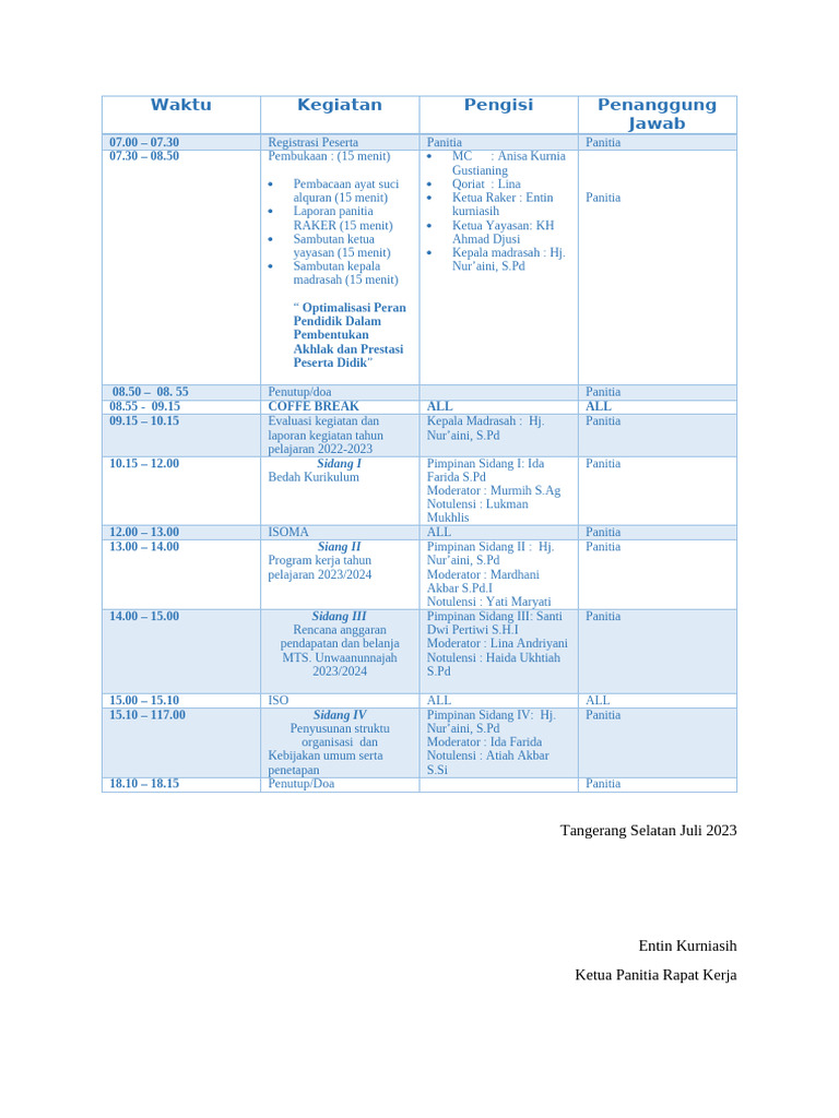 Susunan Acara Fix | PDF