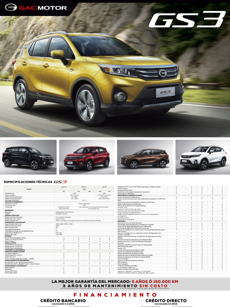 Ficha Tecnica GS3 | PDF
