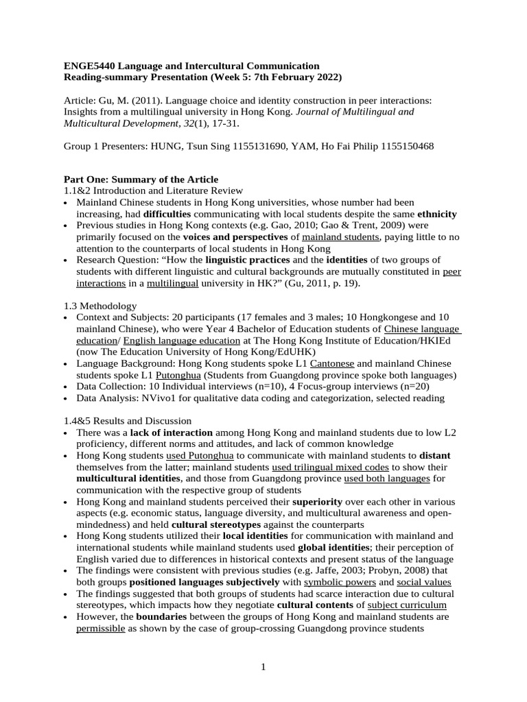 Week 5_ENGE5440 Reading-summary Presentation Handout | PDF