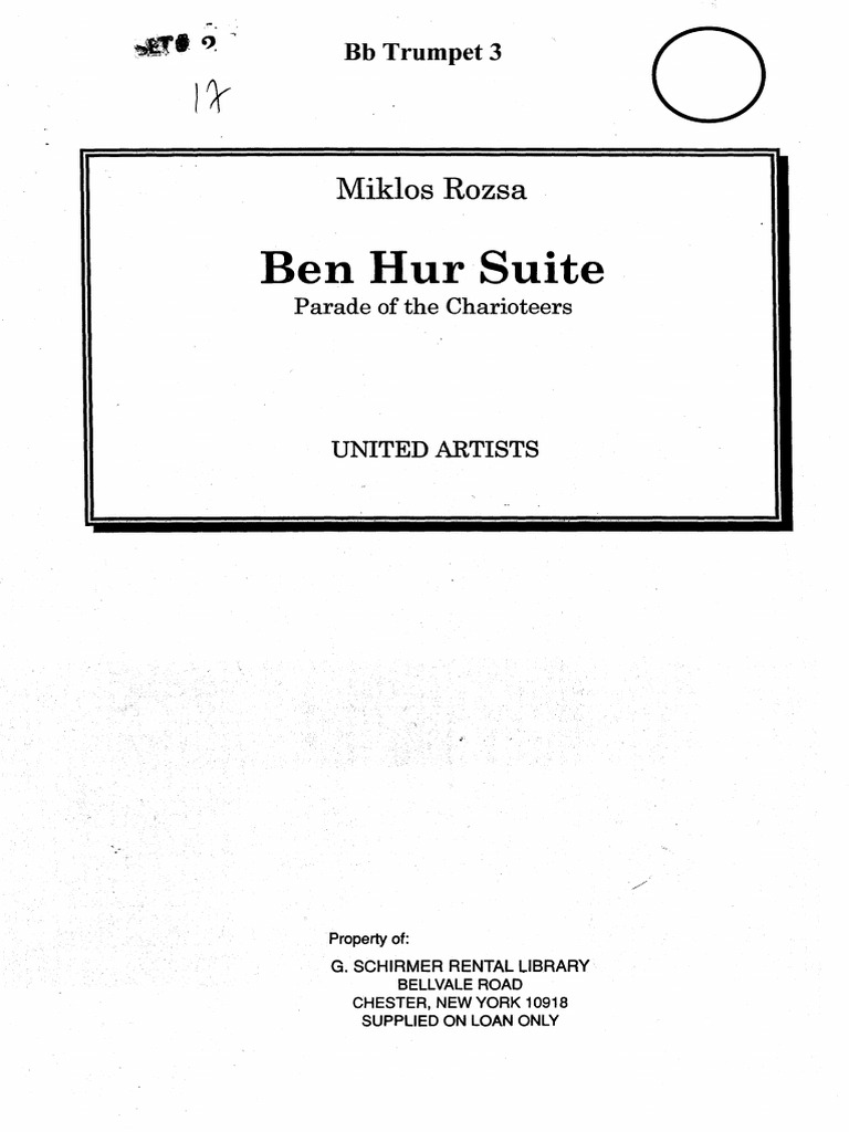 17.ROZSA Ben Hur Suite Parade Charioteers Tp3 | PDF