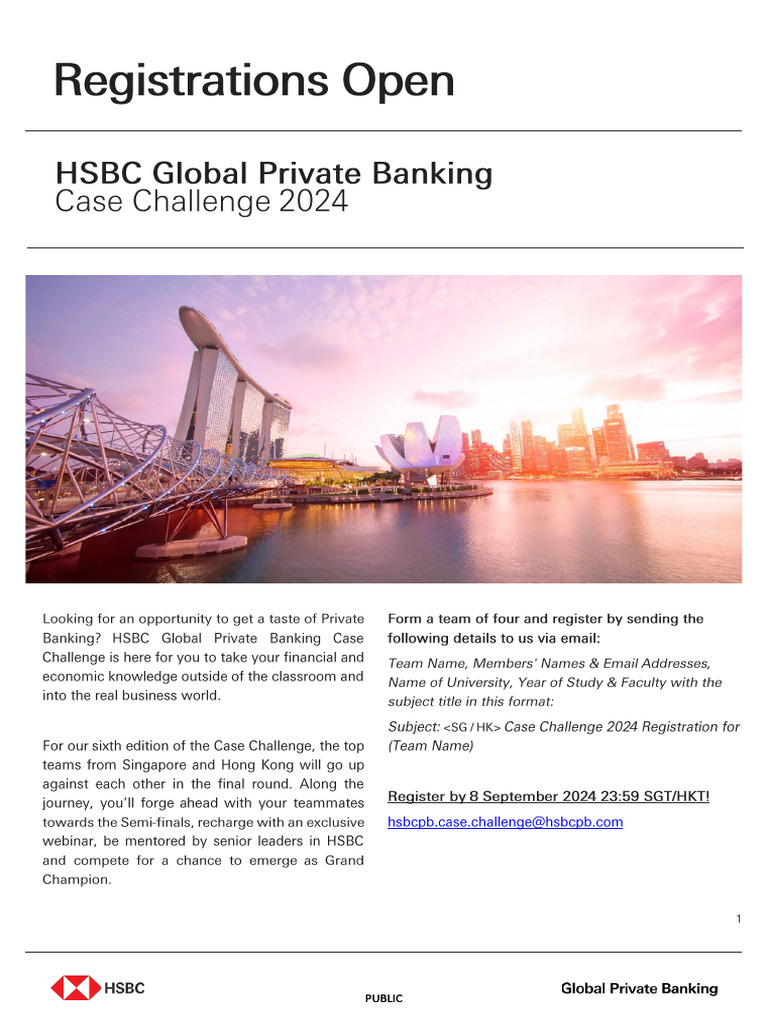 HSBC Global Private Banking Case Challenge 2024 | PDF