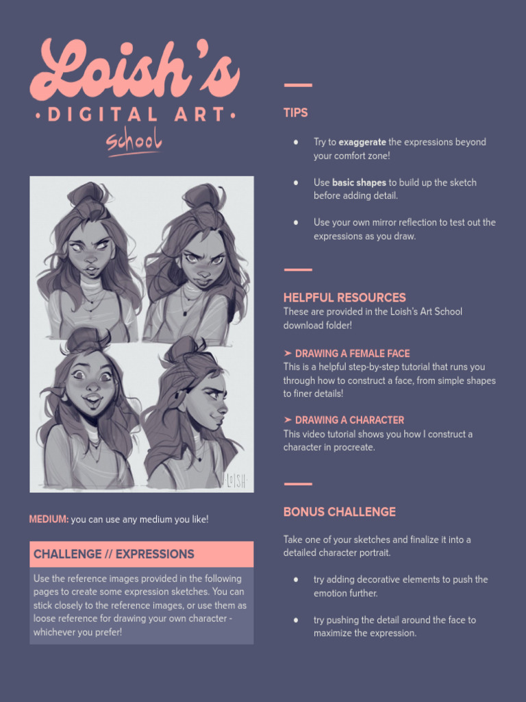 Loish Challenge Expressions | PDF