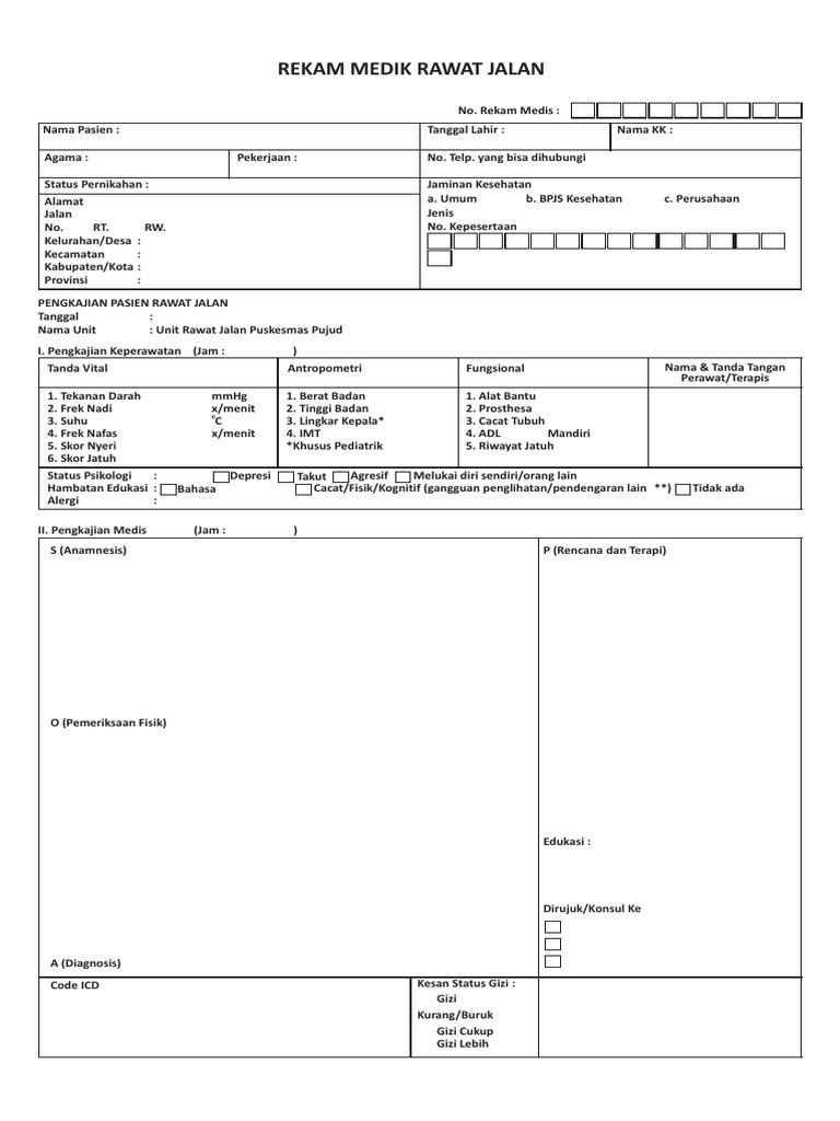 Rekam Medik Rawat Jalan | PDF