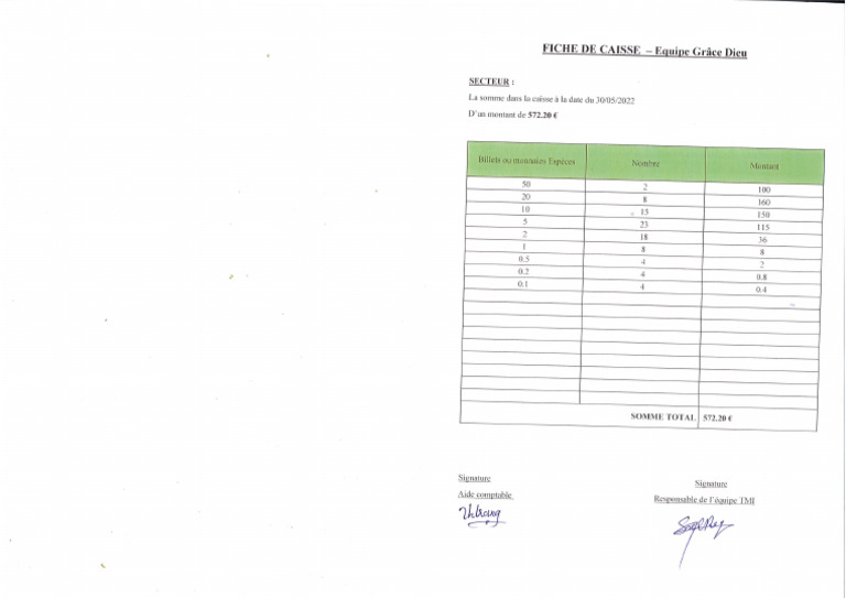 Fiche de Caisse Du 30 Mai | PDF