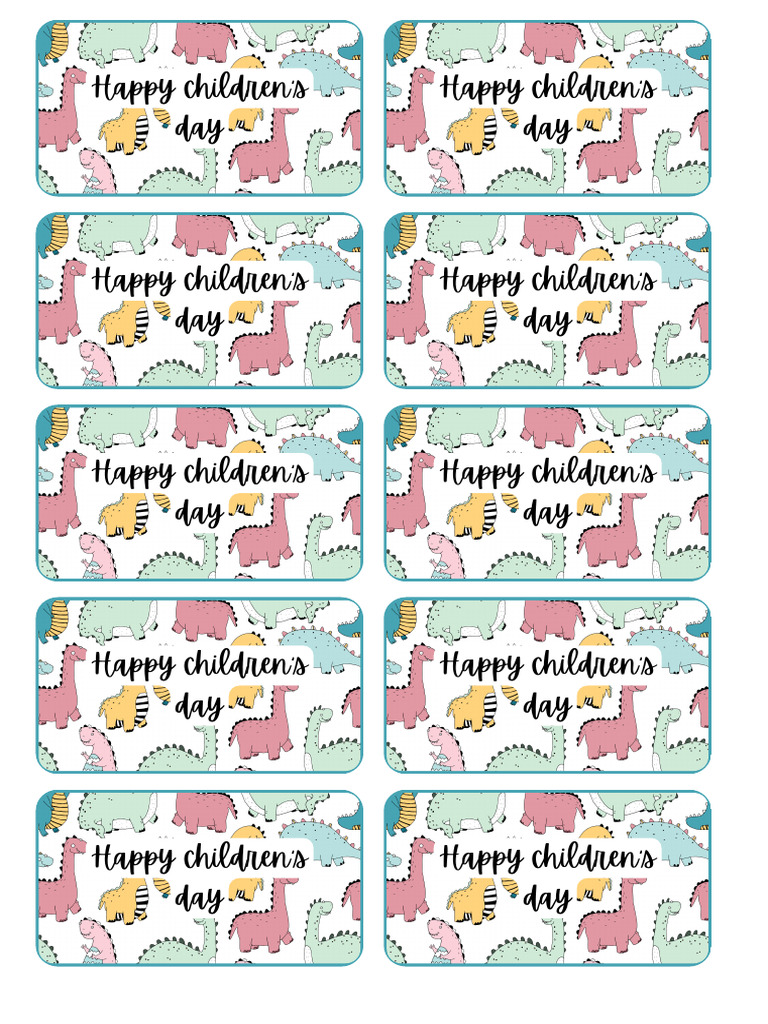 Happy Childrens Day Tags | PDF