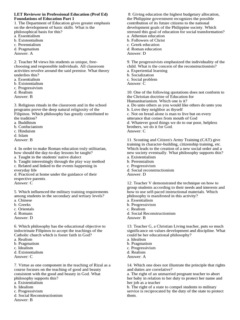 Gen Ed Prof Ed Reviewer 5 | PDF | Thought | Social Science