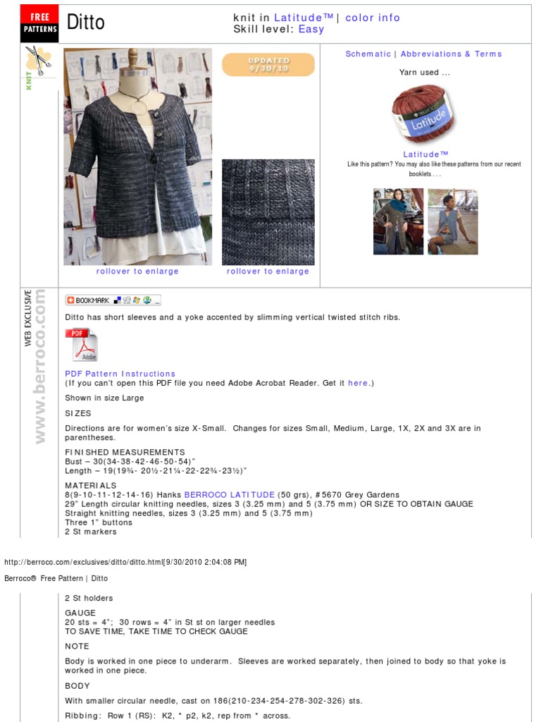 Ditto | PDF | Knitting | Handicrafts