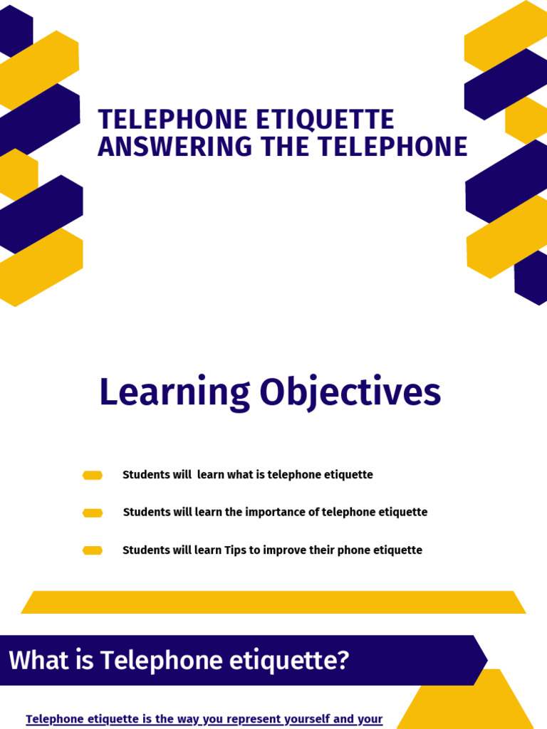 Telephone Etiquette | PDF