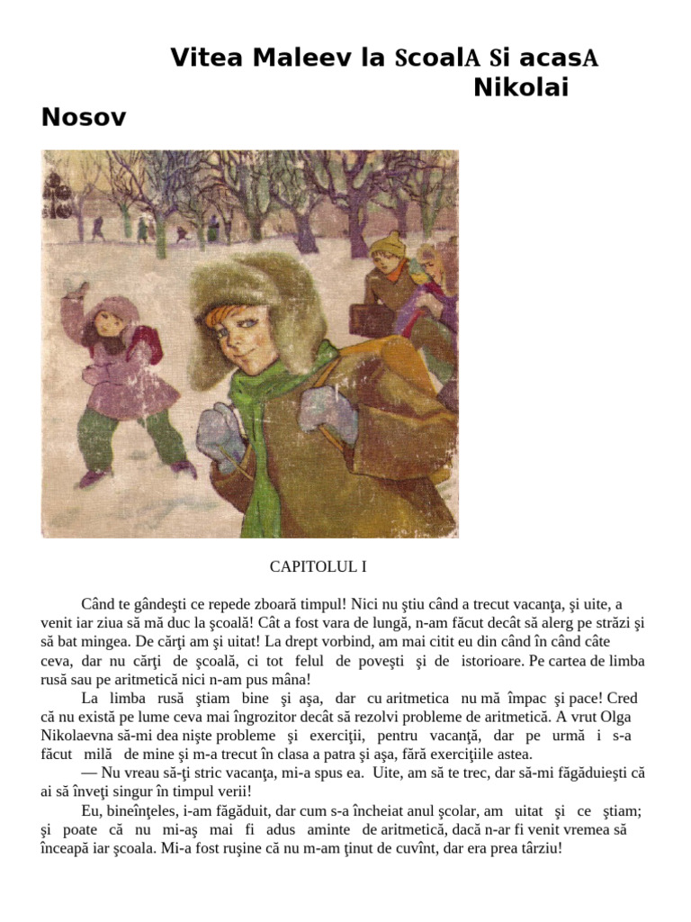 Vitea Maleev La Scoala Si Acasa | PDF