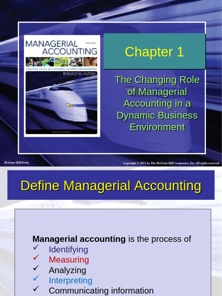 Chap001 Canging Role Management Accounting | PDF