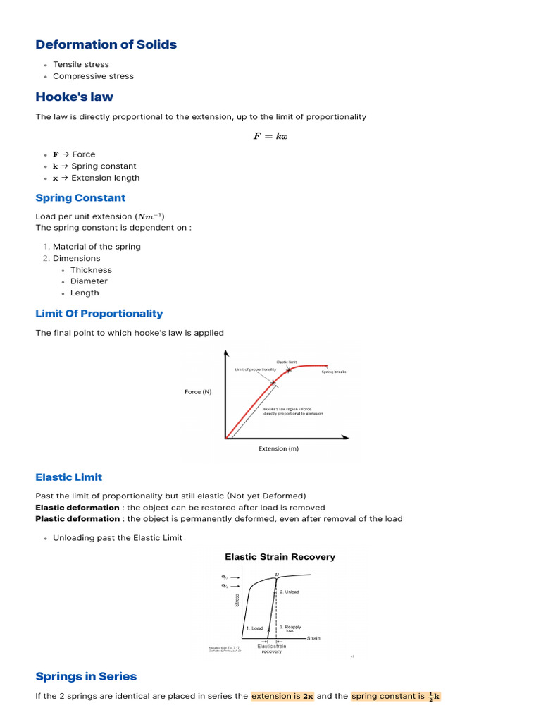 Deformation of Solids | PDF