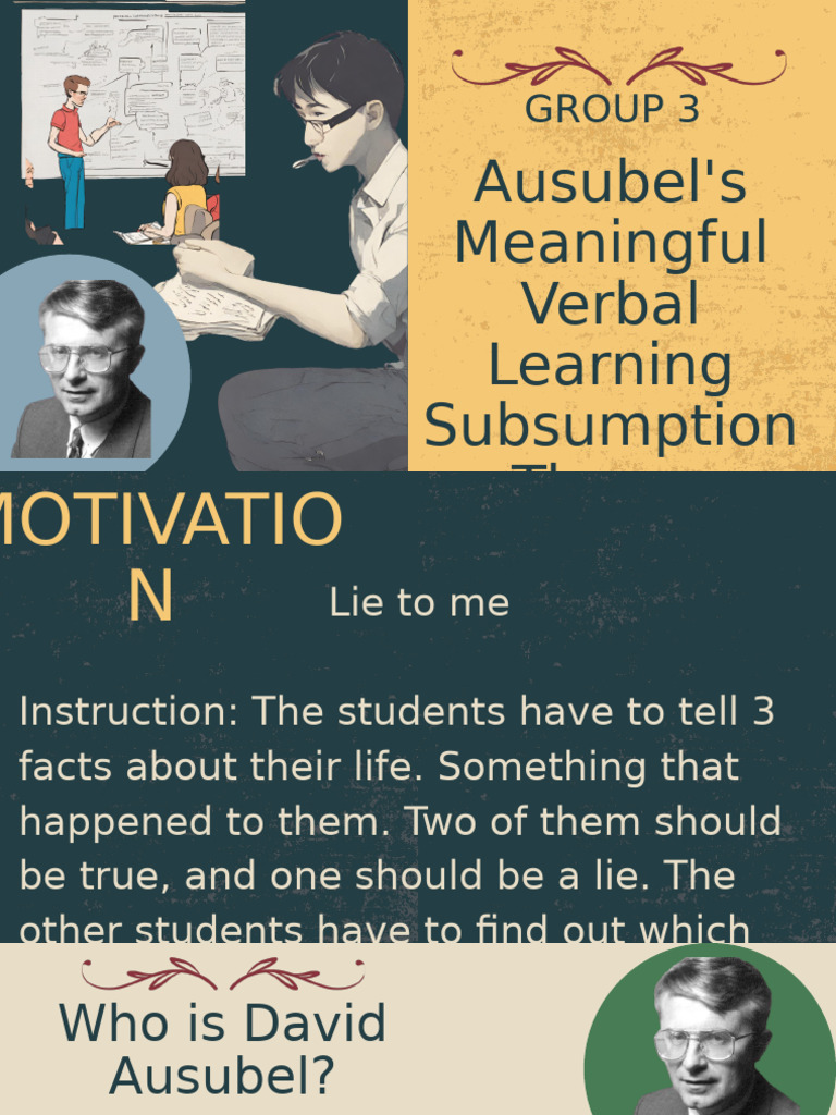 Ausubel's Meaningful Verbal Learning Subsumption Theory (1) | PDF