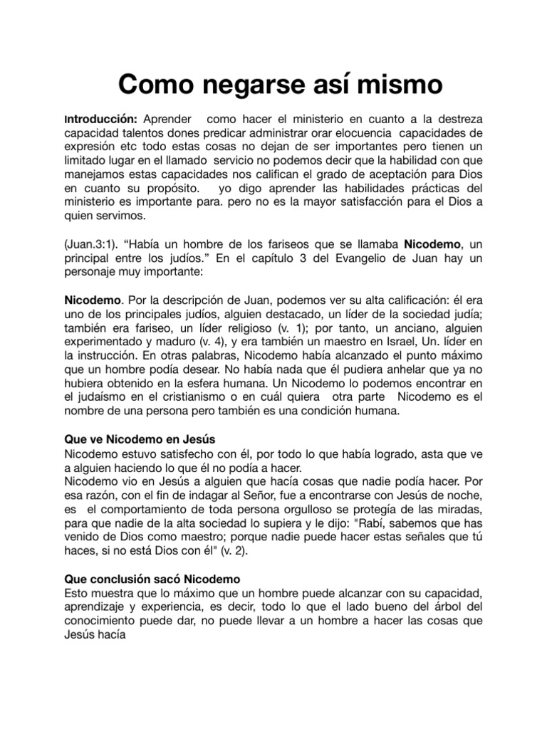 Negarse A Si Mismo | PDF
