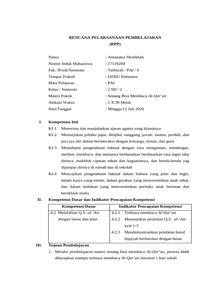 RPP Microteaching | PDF