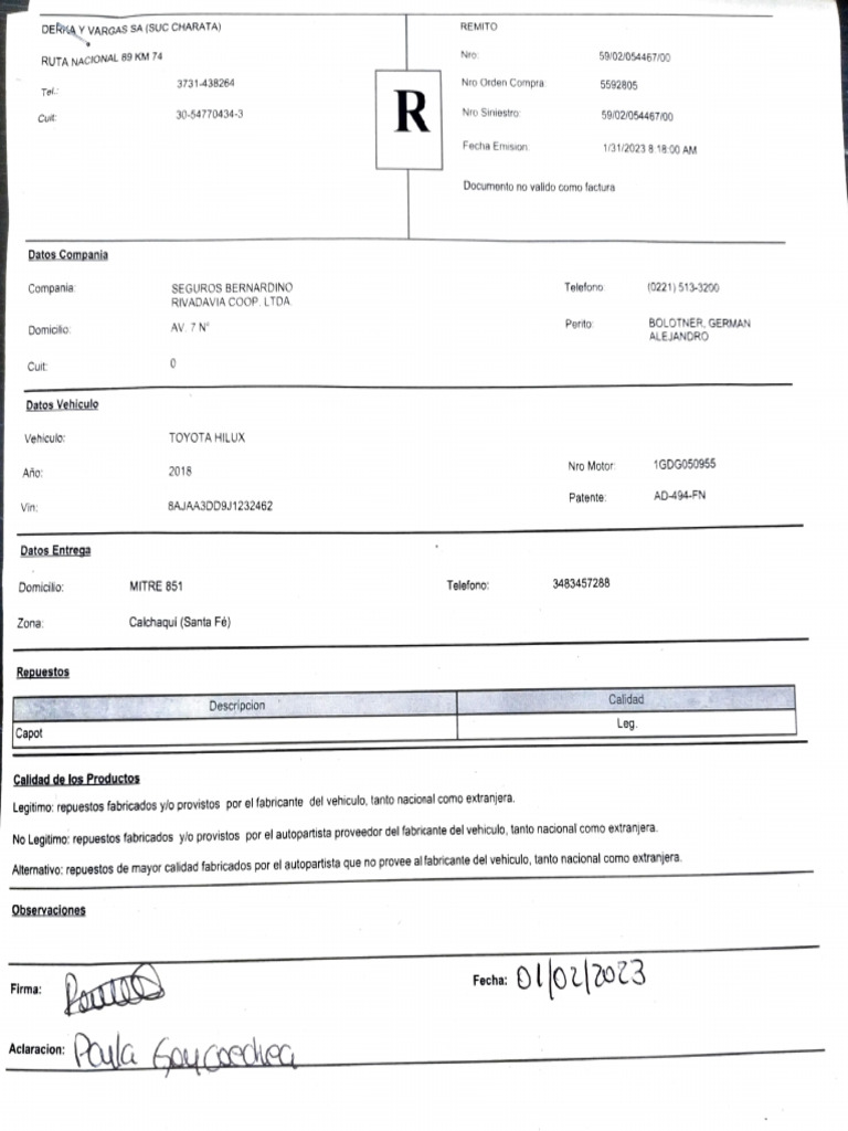 REMITO AD-494-FN | PDF