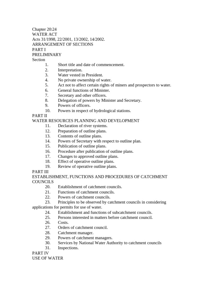 Water Act | PDF