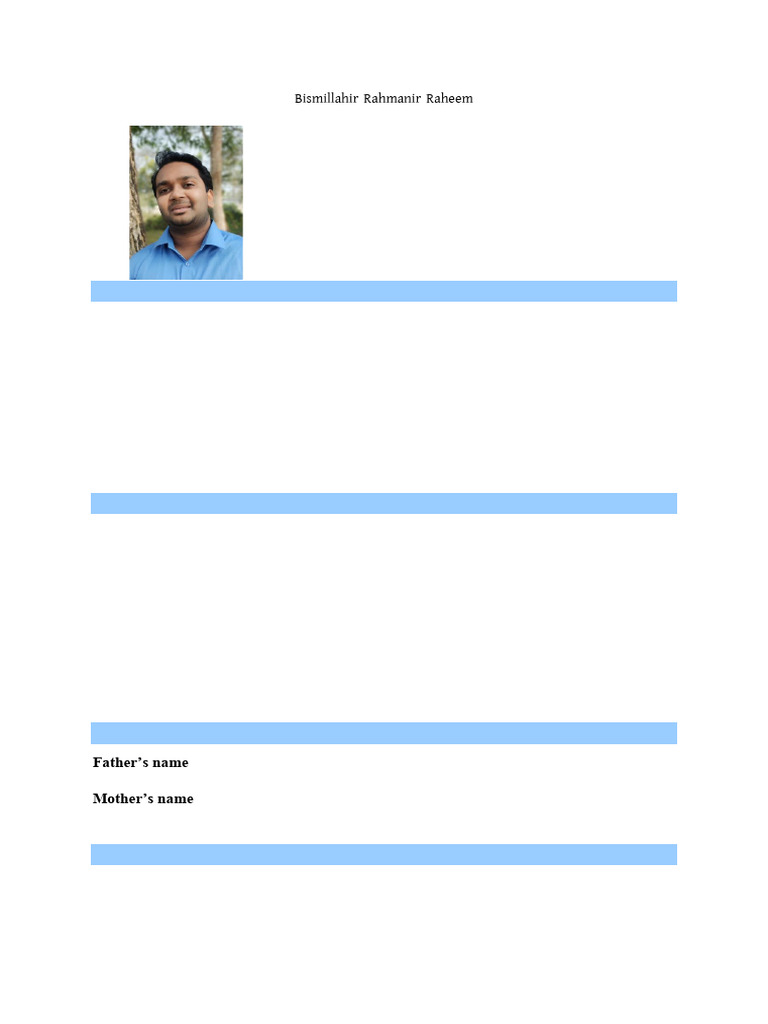 Biographical Data: Personal Details | PDF