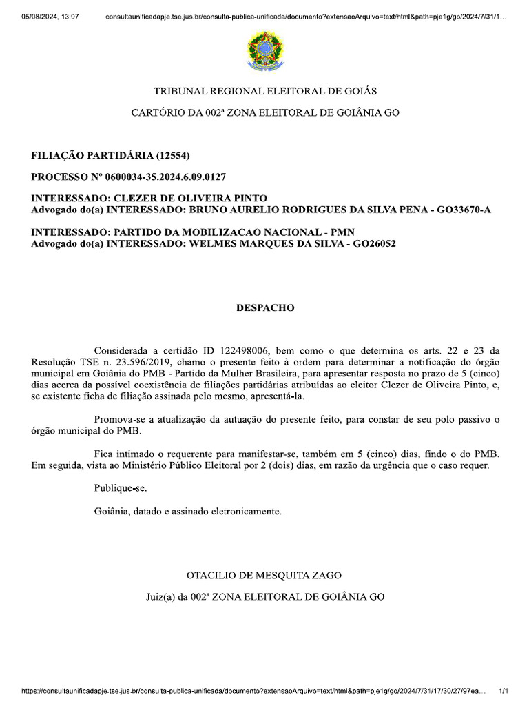 Despacho Processo | PDF