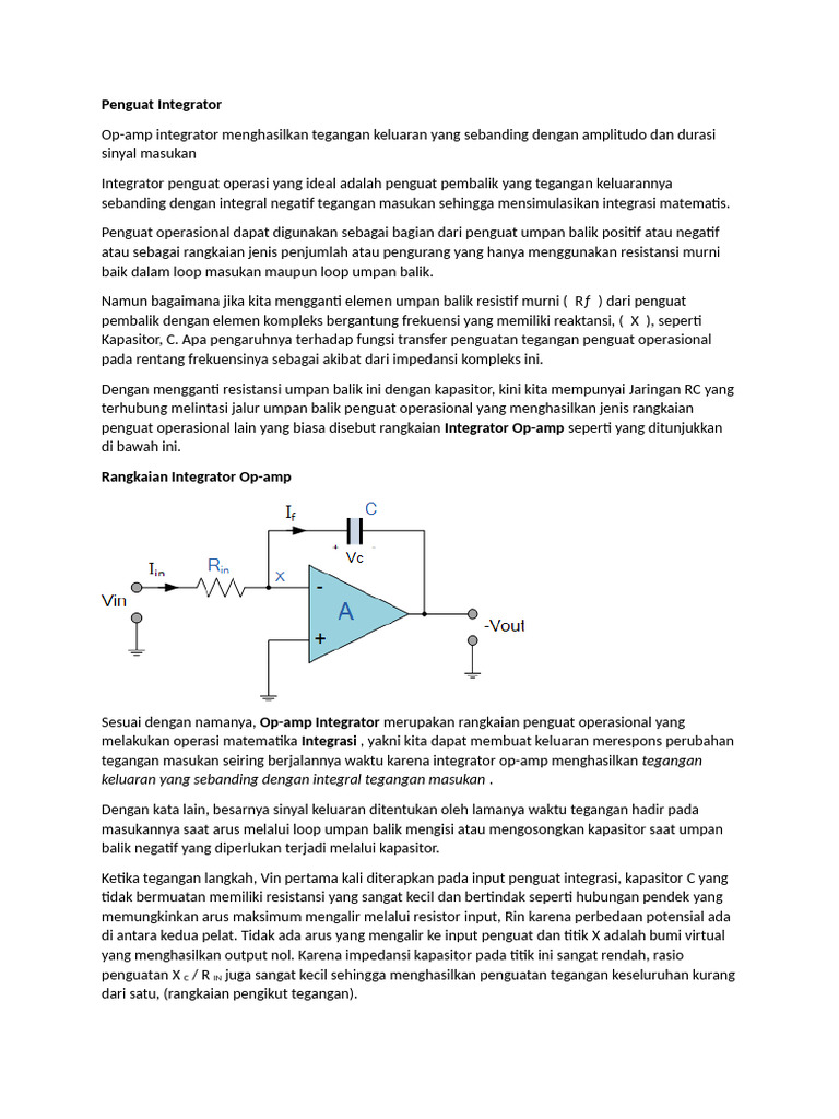 Materi Penguat Integrator | PDF