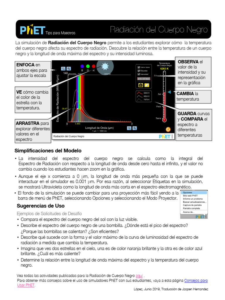 Blackbody Spectrum HTML Guide - Es | PDF