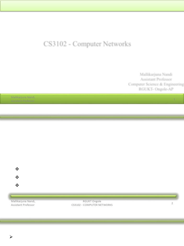 Computer Networks Unit-1 | PDF