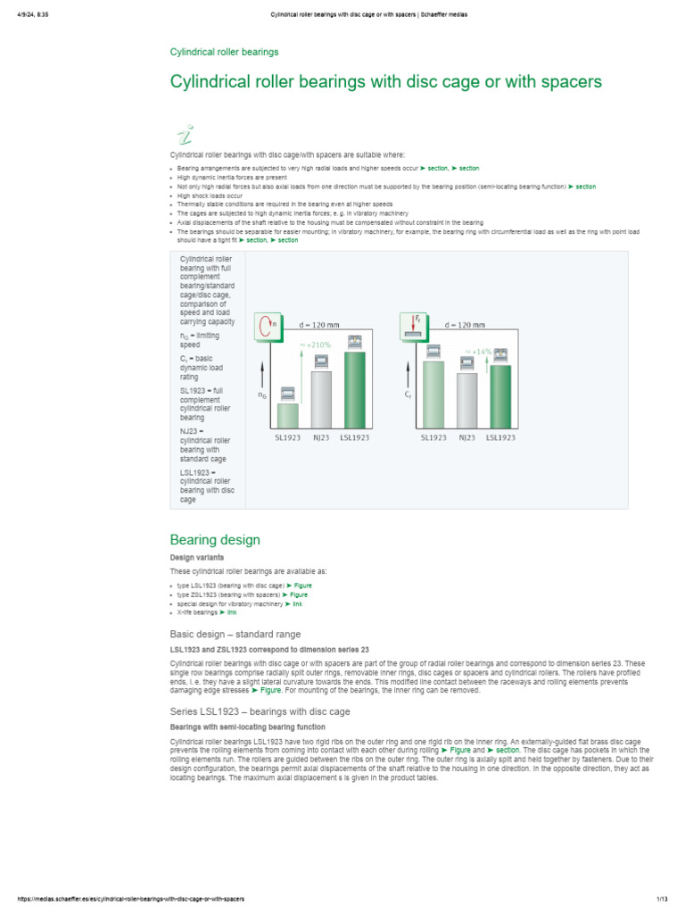 Cylindrical Roller Bearings With Disc Cage or With Spacers - Schaeffler ...