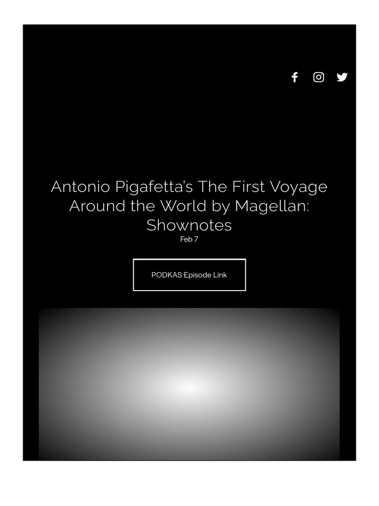 Antonio Pigafetta's The First Voyage Around The World by Magellan ...