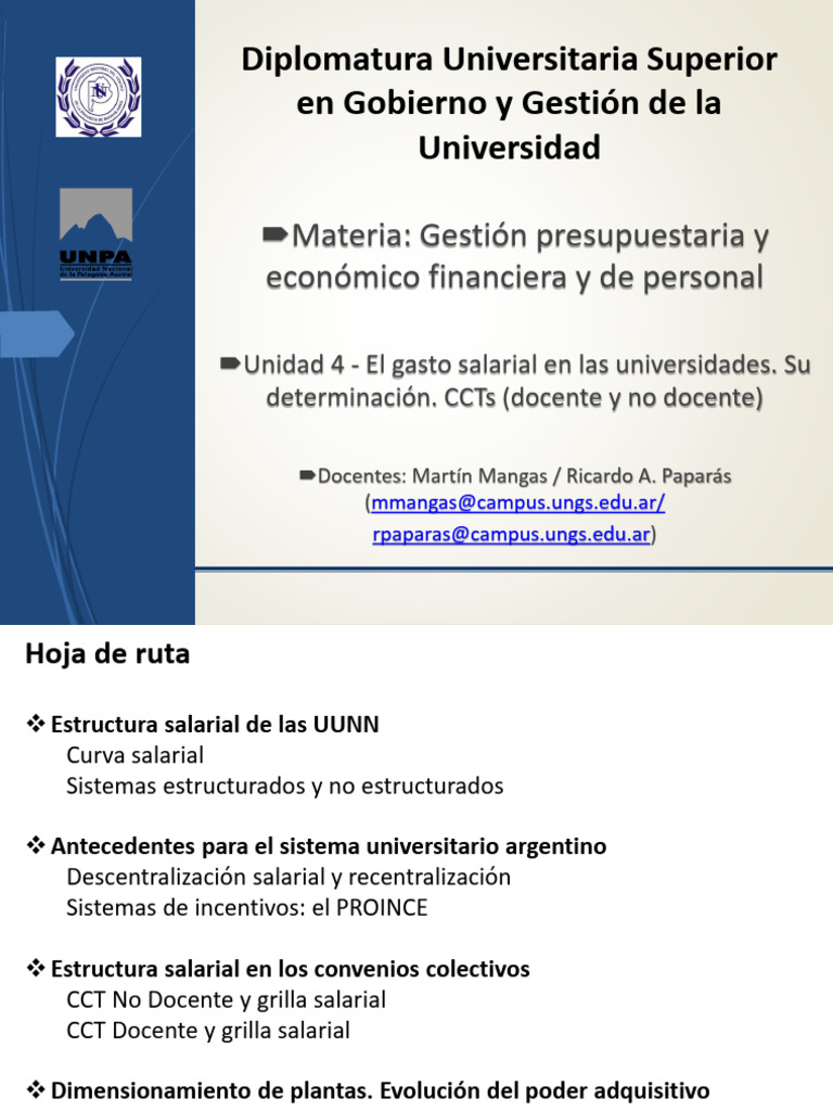 Presentacion Unidad 4 - Diplo UUNN | PDF | Salario | Gestión de recursos humanos