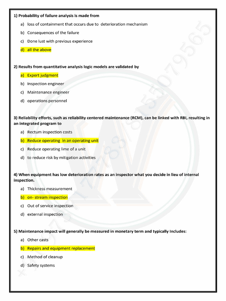 Api 580 Rbi 2023 | PDF