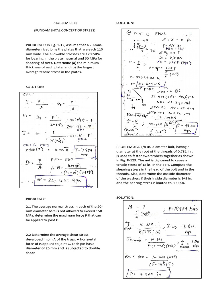PROBLEM SET1, QUIZ1 Soln | PDF