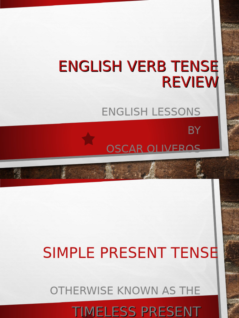 Verb Tenses Presentation | PDF