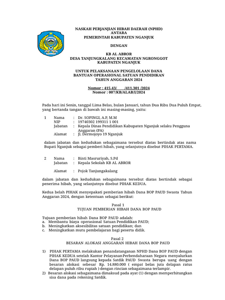 NPHD KB Al Abror | PDF