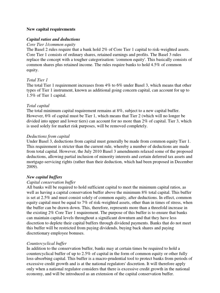 Basel 3 | PDF | Capital Requirement | Financial Economics