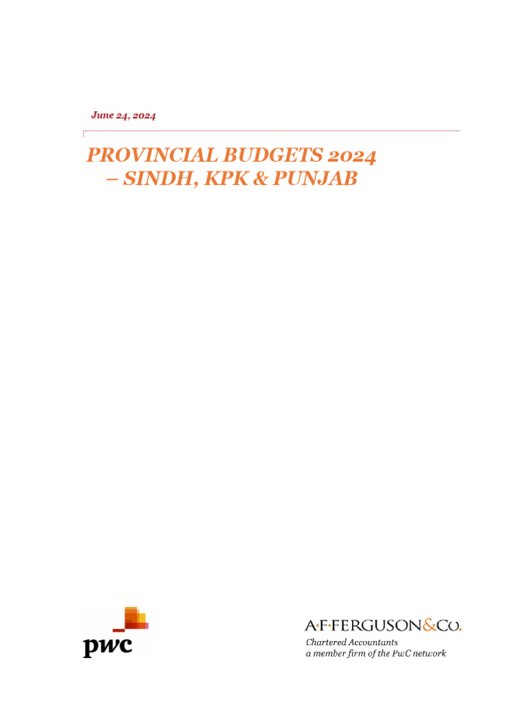 AFFs Tax Memorandum - Provincial Finance Bills 2024 | PDF