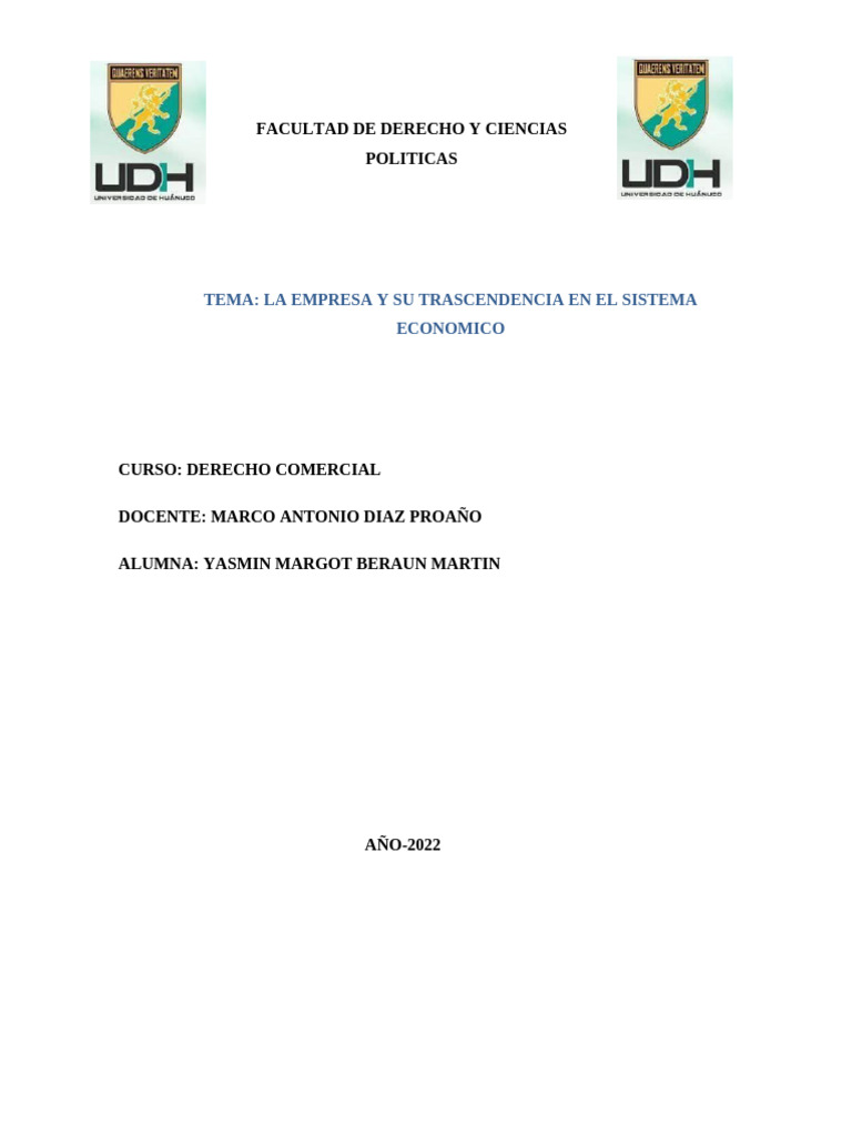 Tarea N°5 Derecho Comercial | PDF