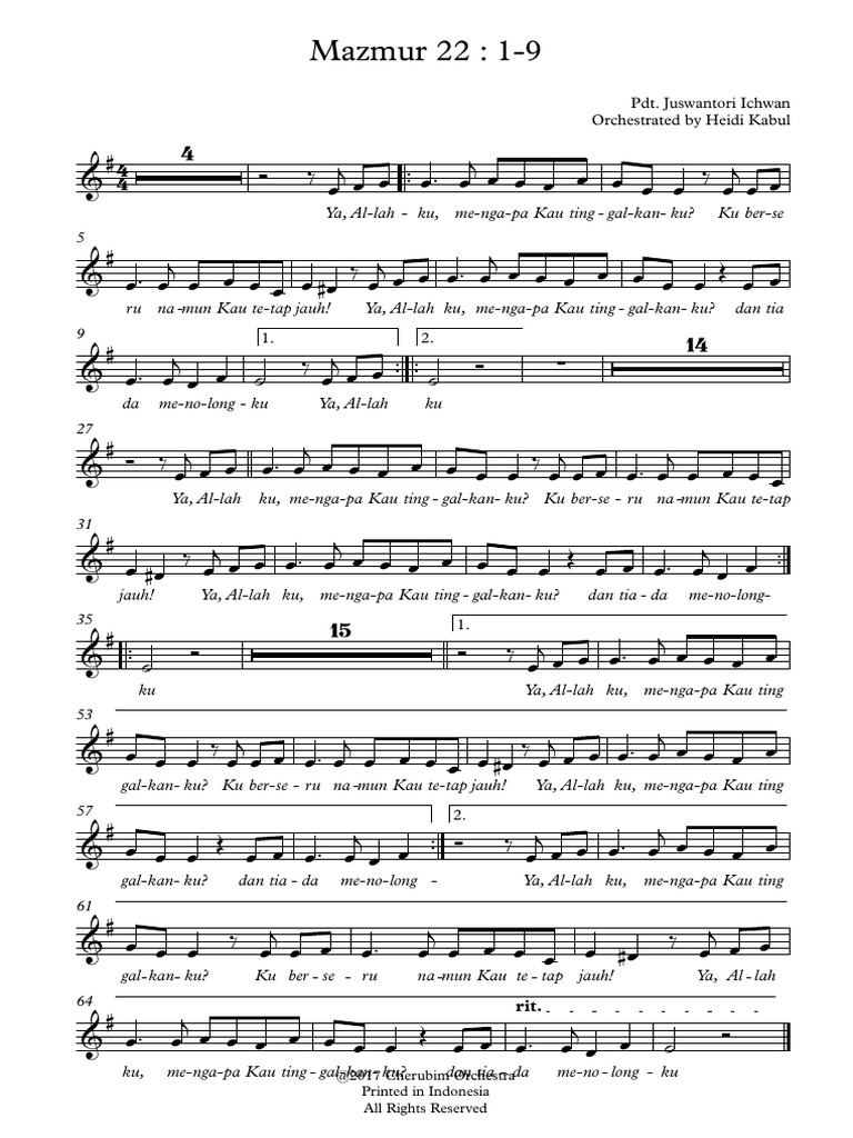 Mazmur 22 - ALTO.pdf | PDF