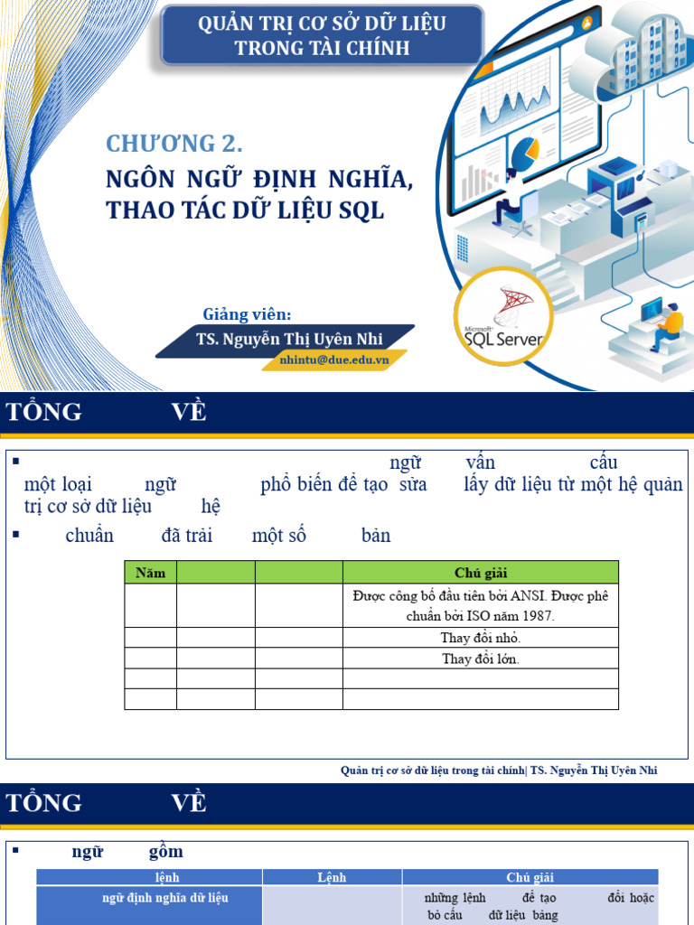 Chuong 2. Ngon Ngu Inh Nghia-Thao Tac Du Lieu SQL | PDF