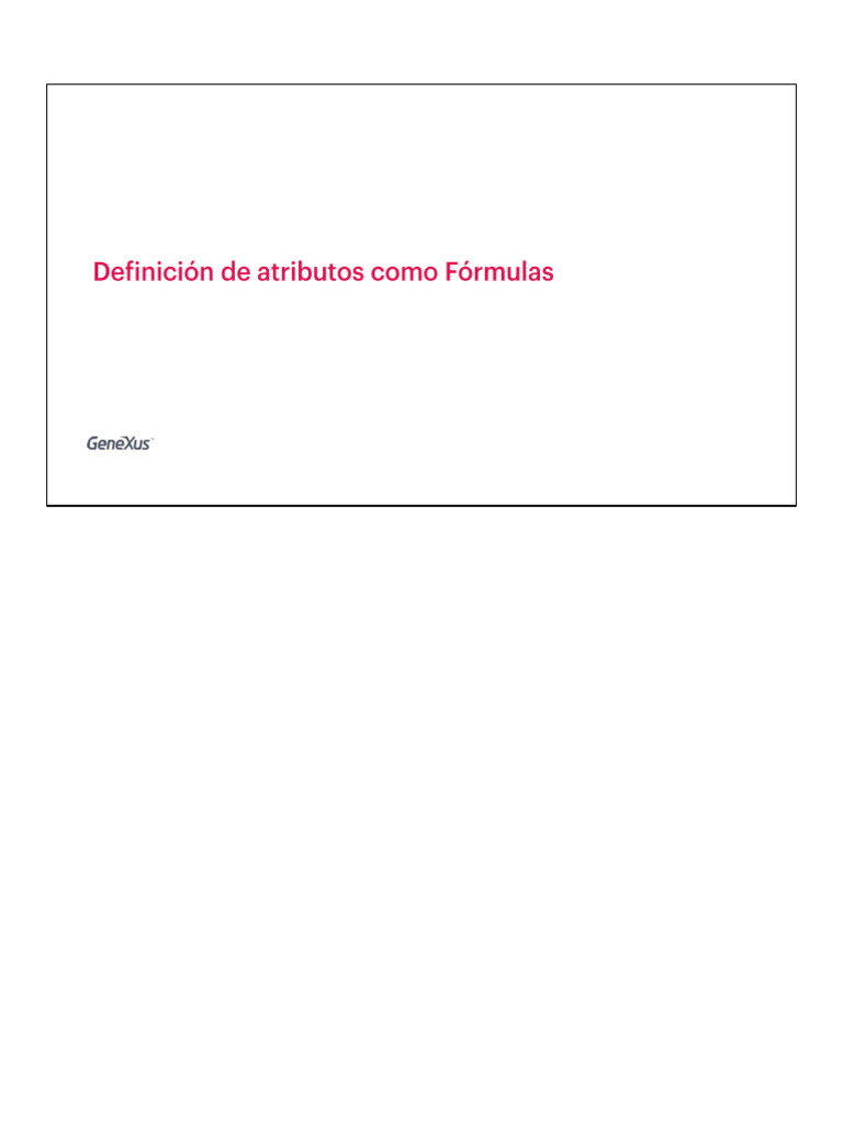 Definicion Atributos Genexus | PDF