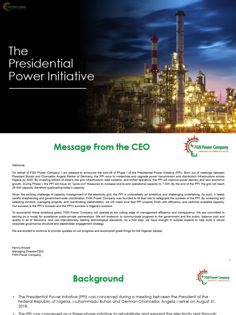 Presidential Power Initiative - Project Book | PDF