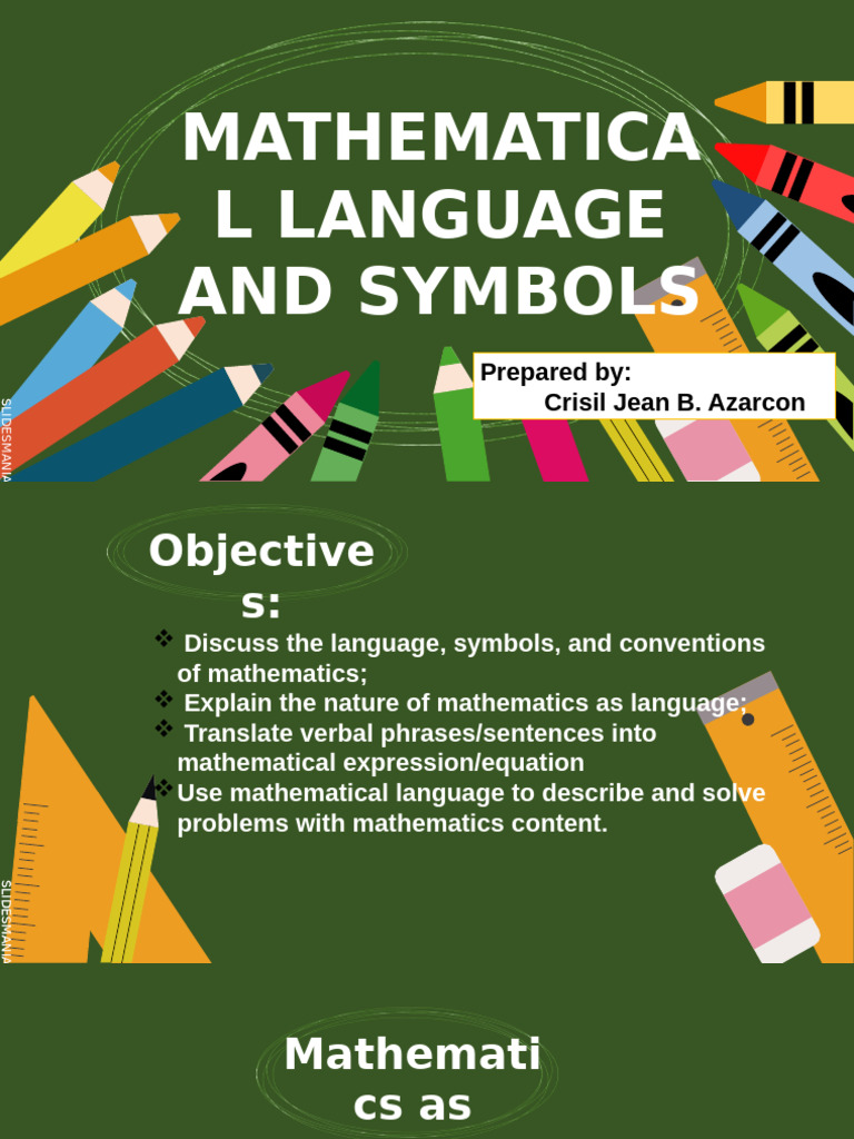 Mathematical Language | PDF