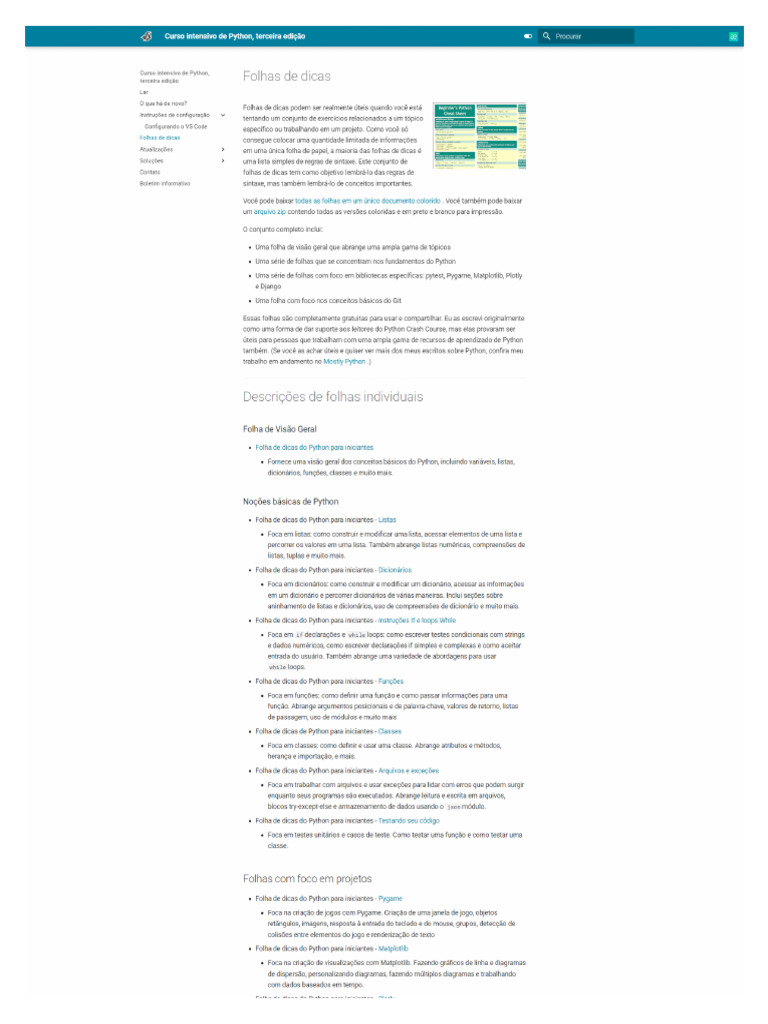 4-Curso Intensivo de Python, Terceira Edição | PDF