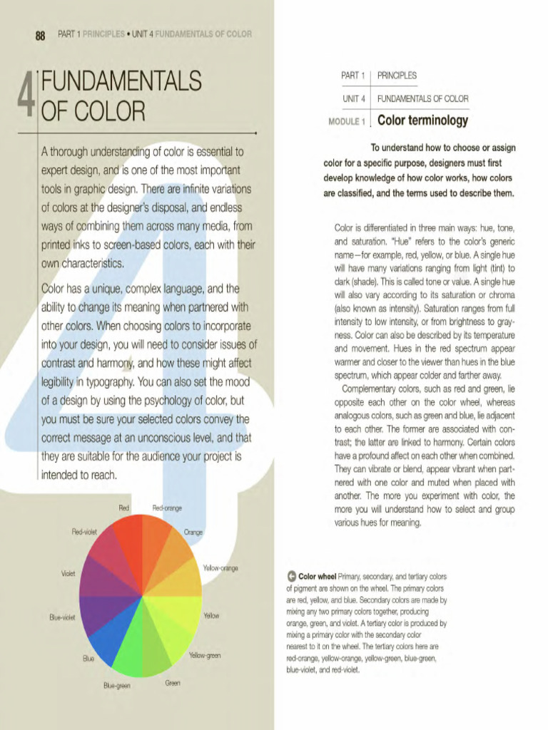 Ch4 Fundamentals of Color S | PDF
