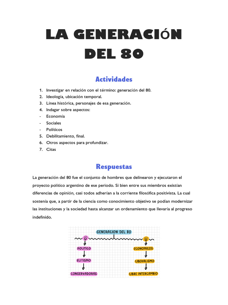 Generación Del 80 | PDF