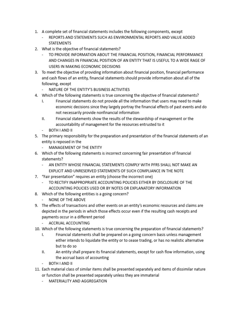 Chapter 10 - Statement of Financial Position | PDF | Balance Sheet | Law