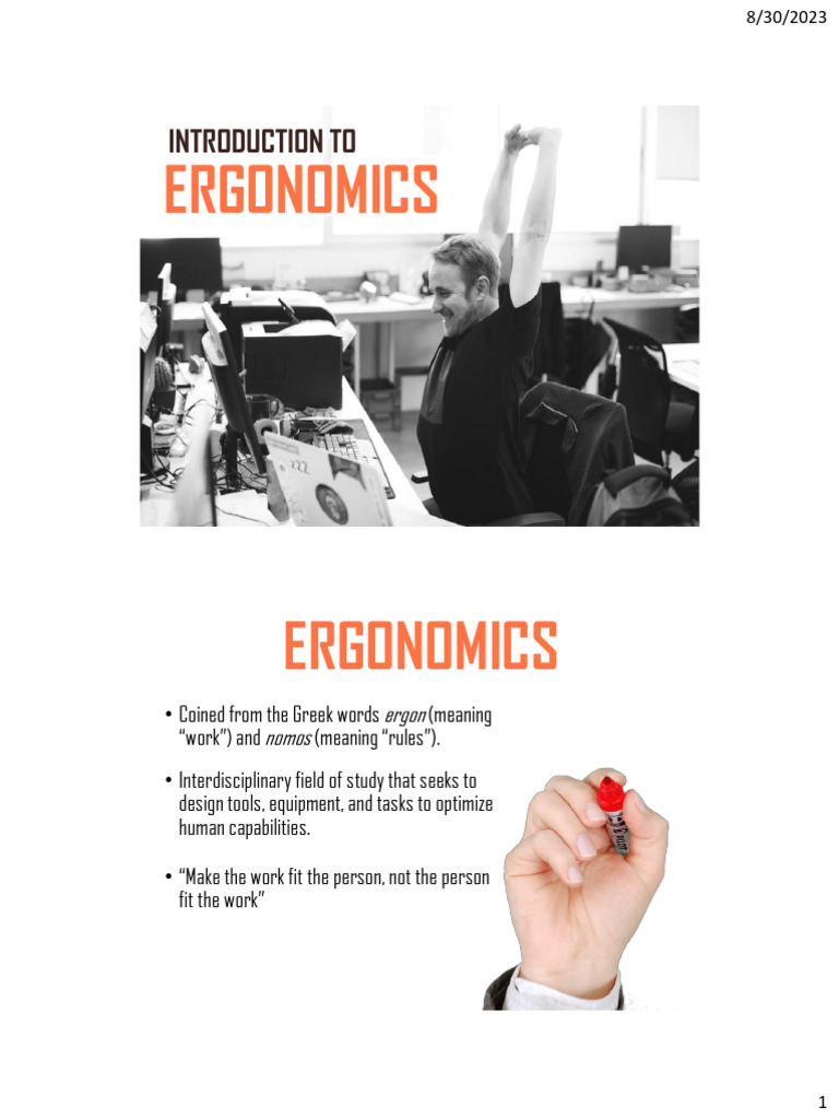 Ergonomics | PDF | Human Musculoskeletal System | Musculoskeletal System