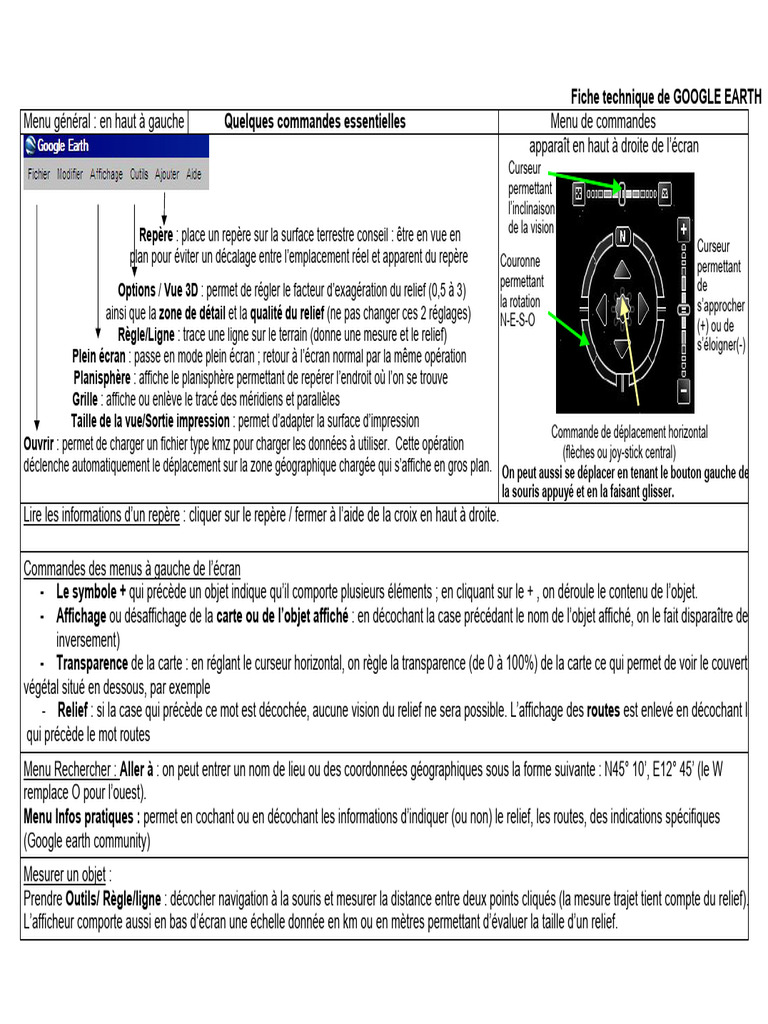 Fiche Google Earth | PDF