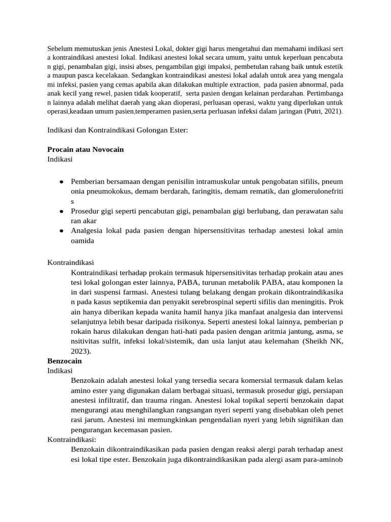 Indikasi Dan Kontra Indikasi | PDF