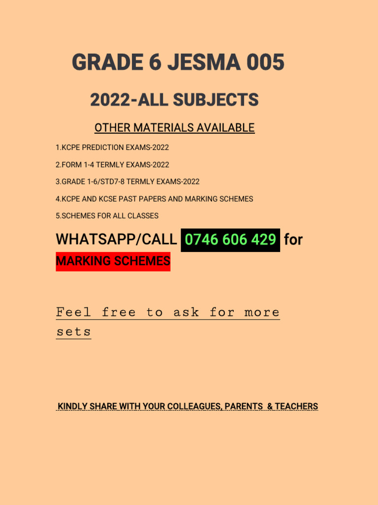 Grade 6 Jesma 005-2022 | PDF