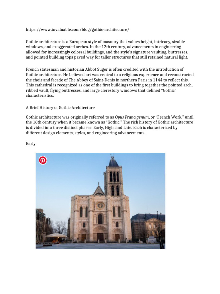 Gothic Architecture | PDF